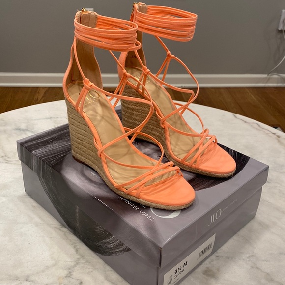 Jennifer Lopez | Shoes | Jlo By Jennifer Lopez Callie Wedge Coral ...